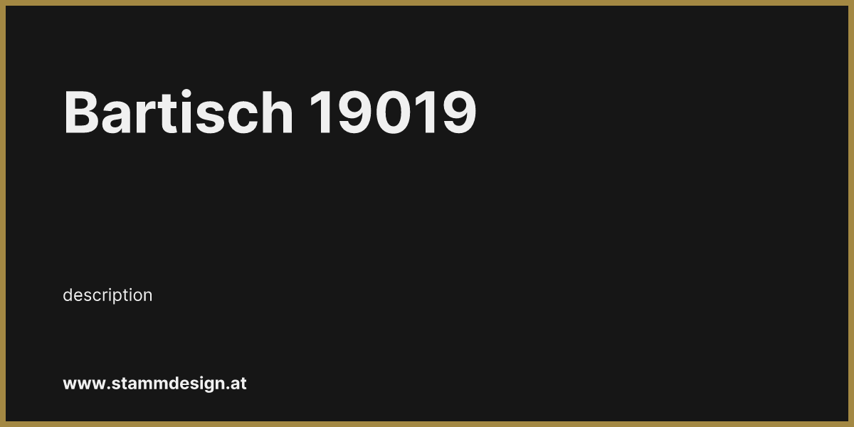 Bartisch 19019 | Stammdesign