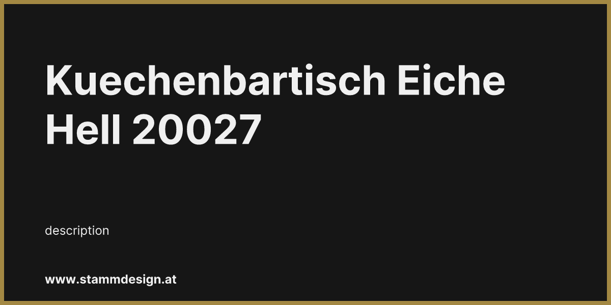 Kuechenbartisch Eiche Hell 20027 | Stammdesign